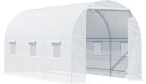 Fóliový skleník Outsunny 450x200x200 cm, robustní skleník s fólií odolnou proti UV záření | Aosom.de
