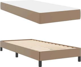 Rám postele s matrací Cappuccino 90 x 200 cm textil 3398612