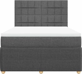 Box spring postel s matrací tmavě šedý 140 x 190 cm textil 3294352