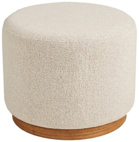 Béžový taburet z textilie bouclé Daisy – House Nordic