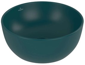 Villeroy & Boch Artis - Umývátko na desku, průměr 33 cm, bez přepadu, bez otvoru pro baterii, CeramicPlus, Teal 438932TE