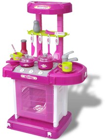 Dětská kuchyňka se světelnými/zvukovými efekty růžová - Default Title