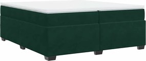 Box spring postel s matrací tmavě zelená 200x200 cm samet 3285308