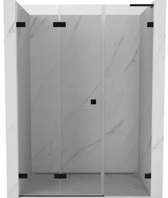 Mexen Lunar-F L sprchové dveře skládací levé 110 cm, transparentní, černé - 836SL-110-050-70-00-L