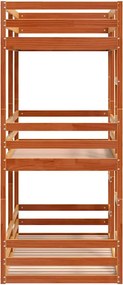 Třípatrová postel voskově hnědá 75x190 cm masivní borové dřevo 3284262