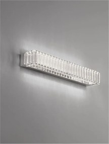 Nova Luce Nástěnné designové svítidlo Aurelia, d. 60cm, stříbrné