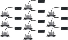 P 92462 LED vestavné svítidlo Calla základní sada výklopné IP65 kruhové 90mm 30° 10x6W 230V 4000K černá mat - PAULMANN