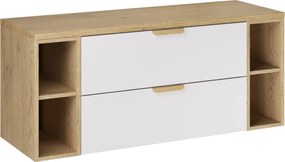 Comad Koupelnová skříňka pod deskové umyvadlo set Aster White 120 bílá/dub cremona