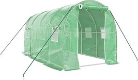 Skleník s ocelovým rámem zelený 8 m² 4 x 2 x 2 m 3188017
