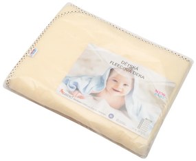 Dětská fleecová deka New Baby 100x75 béžová hvězdičky