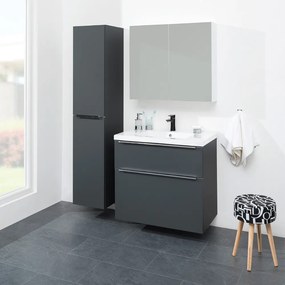 Mereo Mereo, Mailo, koupelnová skříňka s umyvadlem z litého mramoru 81 cm, chrom madlo, CN521M