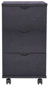 vidaXL Zásuvková skříňka 33 x 45 x 60 cm černá