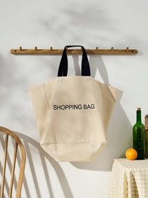 Sinsay - Bavlněná shopper taška s nápisem - krémová