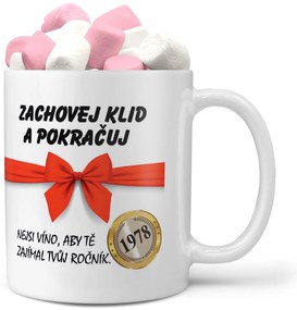 Hrnek Zachovej klid (rok: 1978, Náplň hrníčku: Marshmallow)