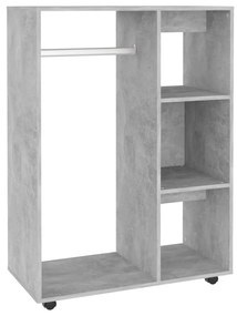 Šatní skříň Mellba - 80x40x110 cm | betonově šedá