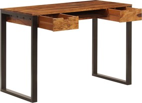 Psací stůl 110 x 55 x 78 cm masivní akácie  a ocel 247963