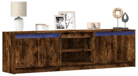TV skříňka s LED kouřový dub 180 x 34 x 50 cm kompozitní dřevo 3307916