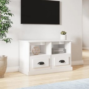 TV skříňka bílá s vysokým leskem 80x35x50 cm kompozitní dřevo