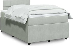 Box spring postel s matrací světle šedá 120 x 200 cm samet 3287710