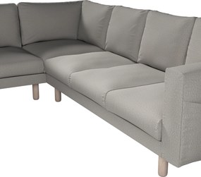 Potah na pohovku IKEA Norsborg rohová 5-místná barva šedá látka pletený vzor