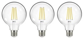 LED žárovka, E27, G95, 3,8W, 3000K, 806lm, 3 kusy