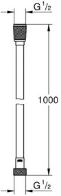 Grohe Vitalioflex Silver Long-Life Sprchová hadice 100 cm, chrom 22111000