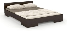 Prodloužená postel Spectre 200x220 cm, borovice masiv, palisander