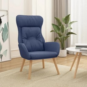 Relaxační křeslo modré textil 341294