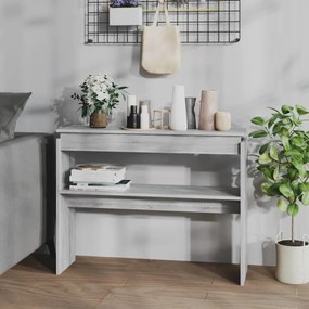 vidaXL Konzolový stolek 102 x 30 x 80 cm dřevotříska [815221] Barva: bílá s vysokým leskem
