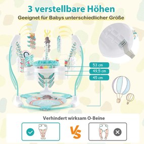 Costway Baby Sky Jumperoo s nastavitelnou výškou a hračkami