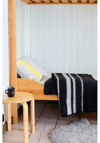 Vlněná deka Camp 150x200, černo-světle béžová