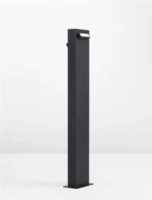 NV 9020924 Venkovní sloupkové svítidlo ZELDA černý hliník a akrylový difuzor proti oslnění LED 9W 3000K 100-240V IP65 - NOVA LUCE