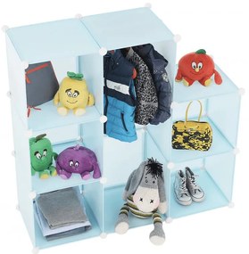 Tempo Kondela Dětská modulární skříň, modrá/dětský vzor, FRIN