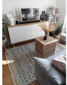koberec BERBER AGADIR GO522, krémovo šedý střapce, Maroko Shaggy velikost 140x190 cm | krásné koberce cz
