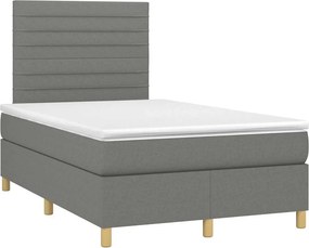 Box spring postel s matrací tmavě šedá 120x190 cm textil 3269938
