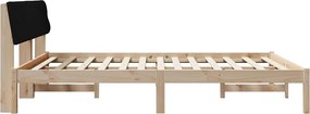 Rám postele Hnědo-černá 180 x 200 cm Masivní borovicové dřevo 3394345