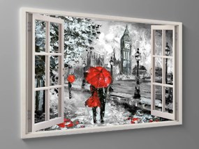 Liox Obraz okno milenci v Londýně Rozměr: 100 x 65 cm