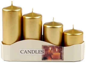Adventní svíčky sestupné - 5 zlatá perleť