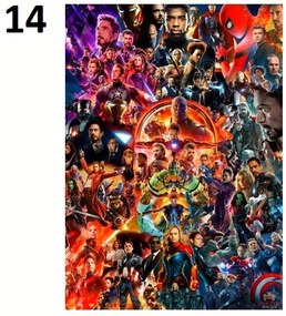 Obraz s motivem Marvel Superhrdinové, více motivů Motiv: 14, Rozměry (cm): 100x150 cm