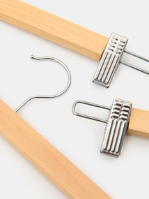Sinsay - Dřevěná ramínka s klipsy 3 pack - béžová