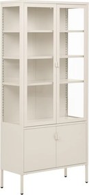 Krémová ocelová vitrína 80x180x35 cm Brisbane – House Nordic