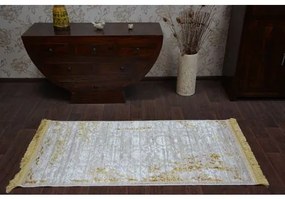 koberec AKRYL MANYAS 193AA, střapce, hnědý, krémový velikost 80x150 cm | krásné koberce cz