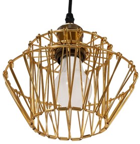 Toolight - Závěsné svítidlo E27 60W APP942-1CP Set 36cm, retro zlatá, OSW-07005