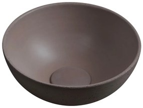 Sapho Sapho, MINOR betonové umyvadlo na desku, průměr 26cm, tmavě hnědá, MR26015