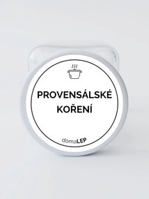 Samolepka na kořenky PROVENSÁLSKÉ KOŘENÍ bílá 5 cm tučné písmo