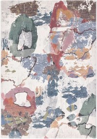 Moderní kusový koberec Ragolle Argentum 63797 6626 Abstraktní vícebarevný krémový modrý Rozměr: 240x340 cm