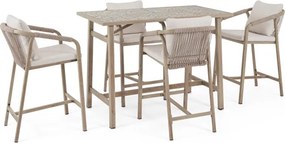 BIZZOTTO Zahradní barový set židlí a stolu KALIMERA světlý 8051836779013