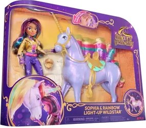 Spin Master Unicorn Academy Světelný jednorožec Wildstar s panenkou So