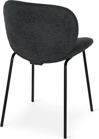 Tchibo - Polstrovaná designová židle - barva: šedá