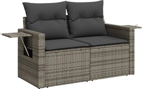 11dílná zahradní sedací souprava s poduškami černá polyratan 3224746